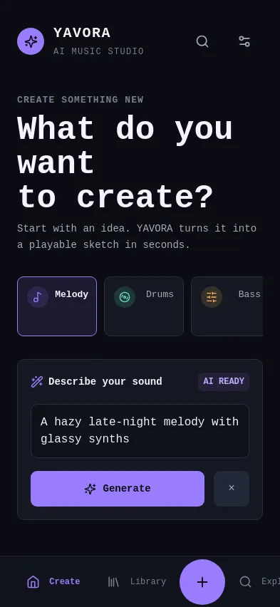 YAVORA AI Music Studio