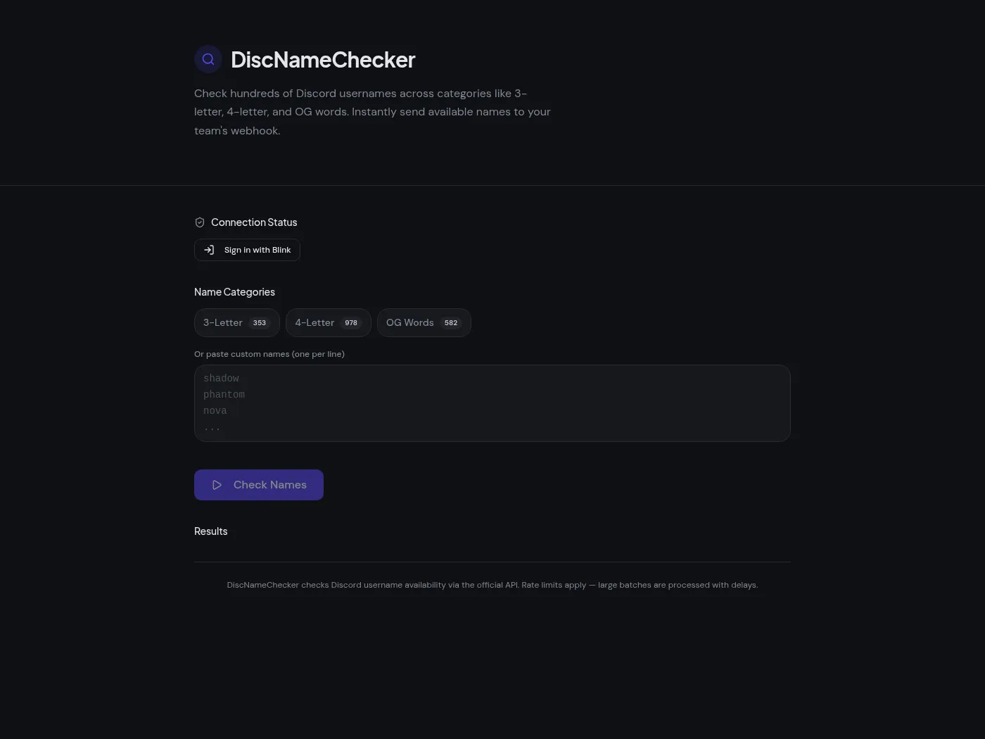 Mass Discord Name Checker