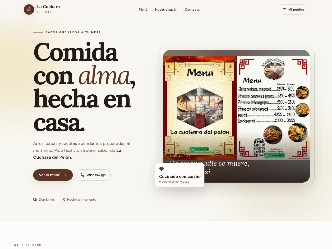 Menu Delivery Web
