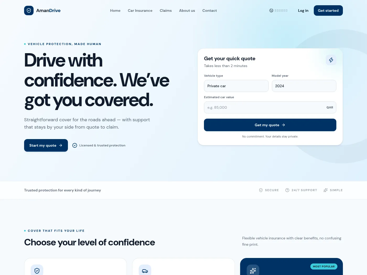 AmanDrive Insurance Web