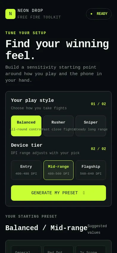 Neon Free Fire Toolkit