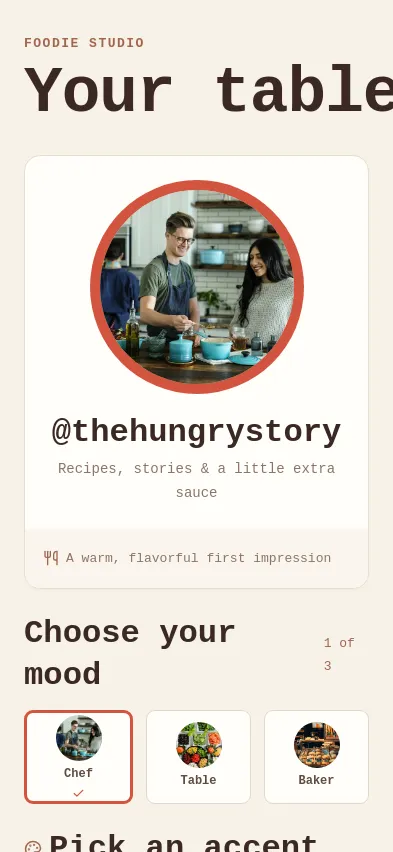 FoodBlog Profile PicMaker