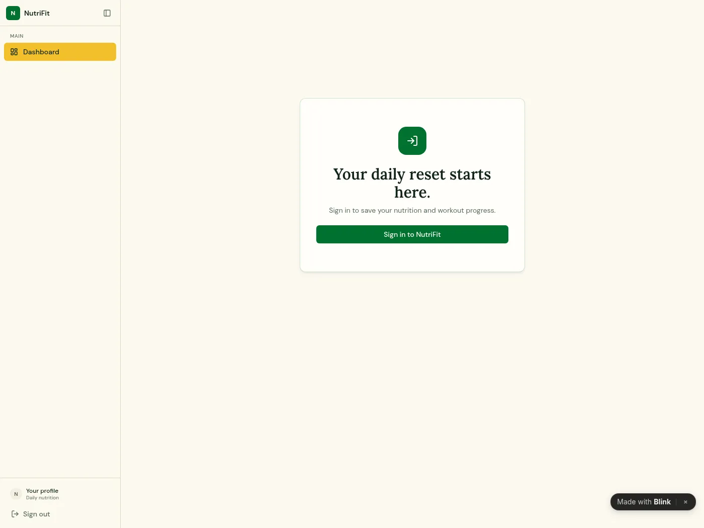 NutriFit Tracker