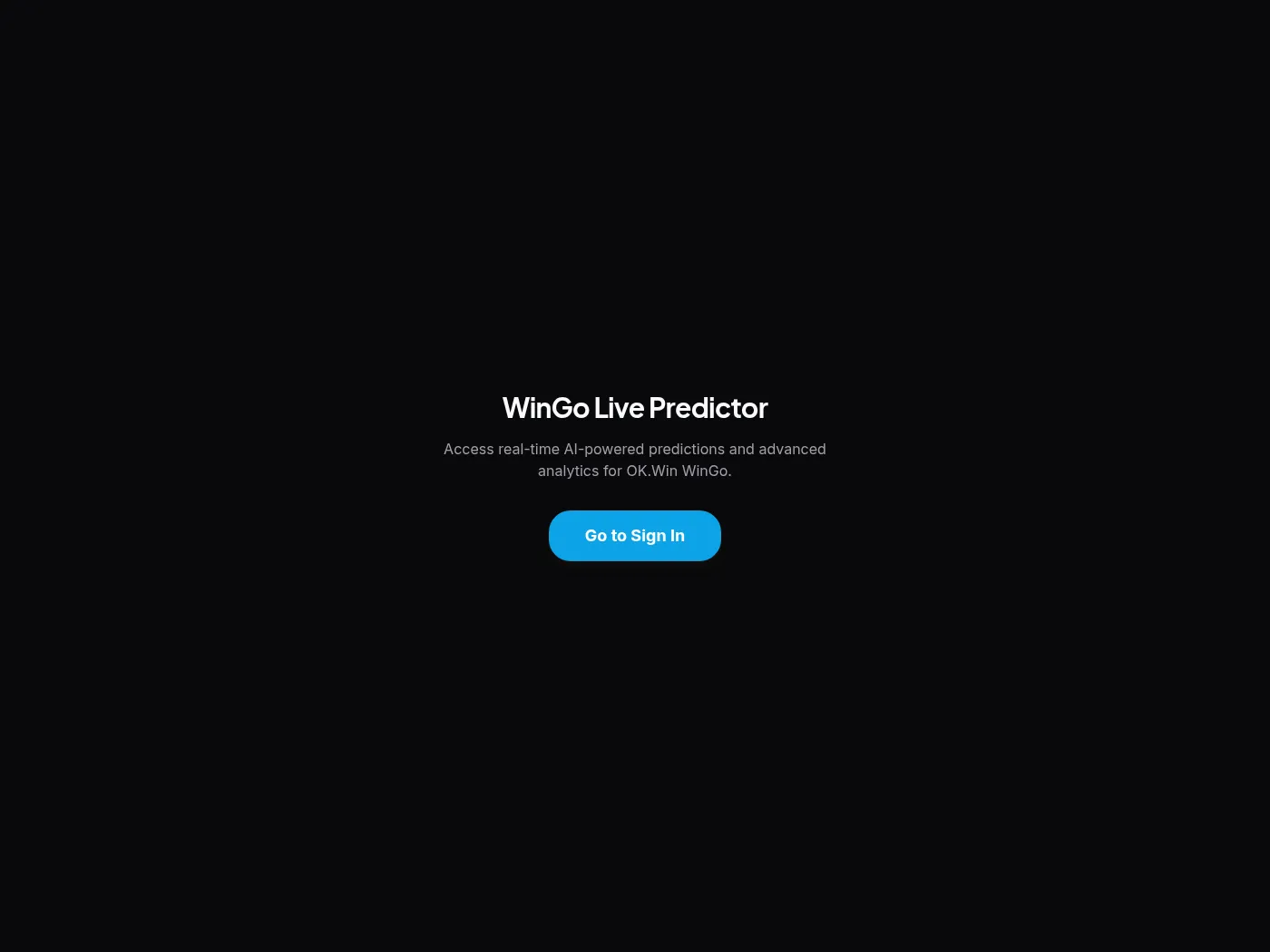 WinGo Live Predictor