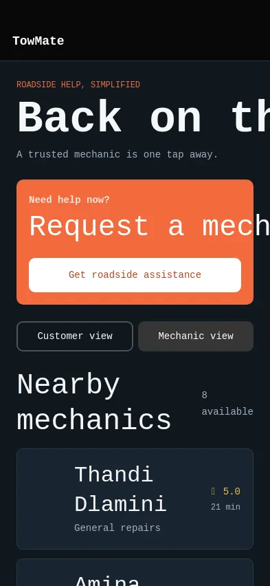 Mechanic Finder App