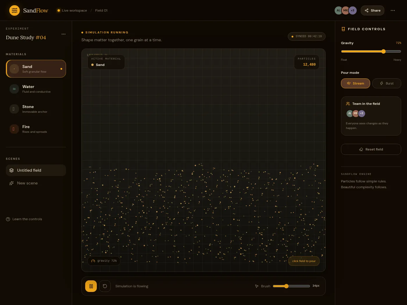 SandFlow Simulator