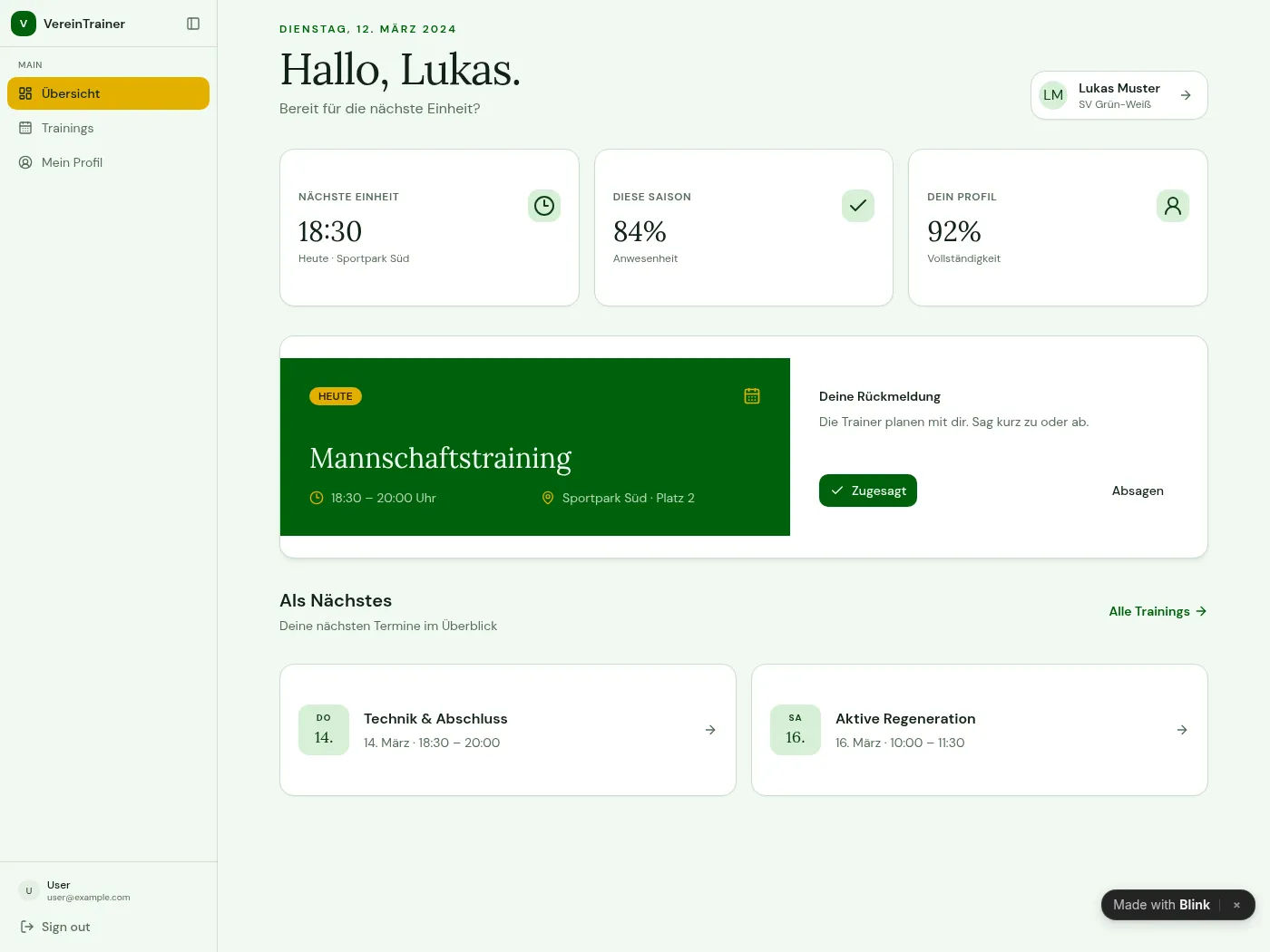 VereinTrainer App
