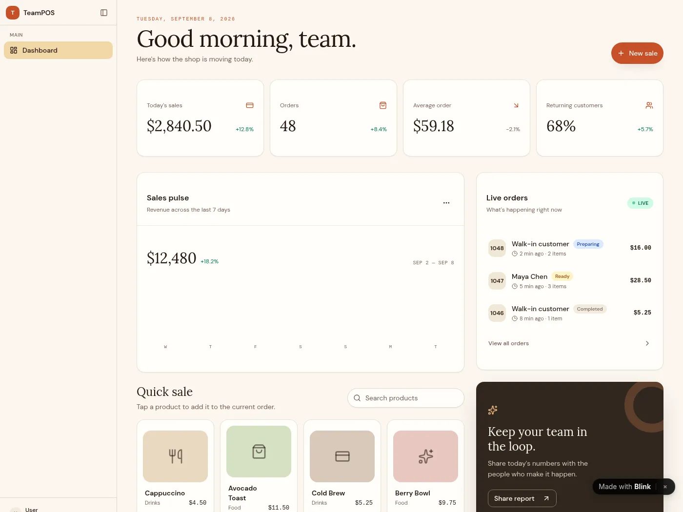 TeamPOS Web System