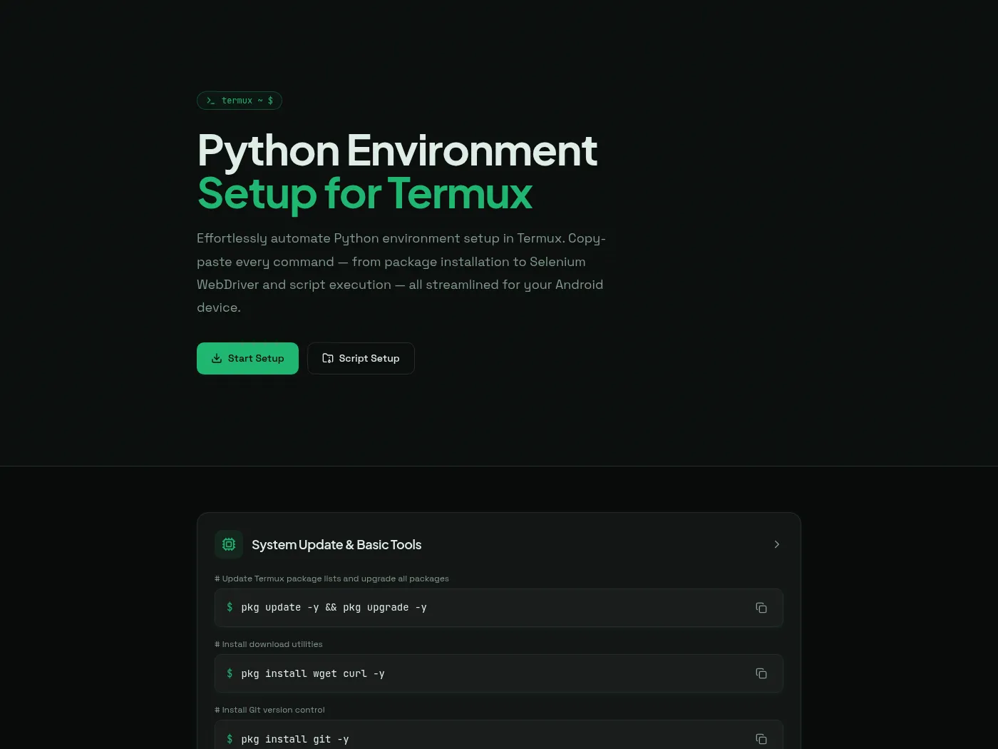 Termux Python Setup Helper