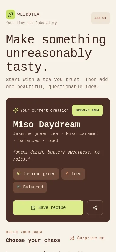 WeirdTea Creator