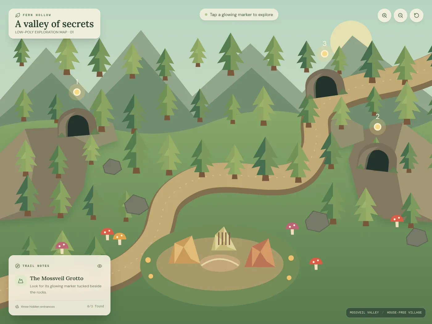 Low Poly Nature Map