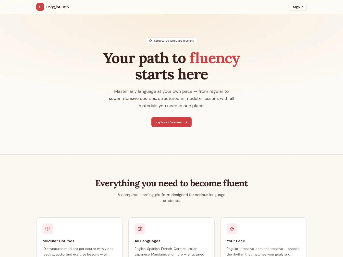 Polyglot Learning Hub