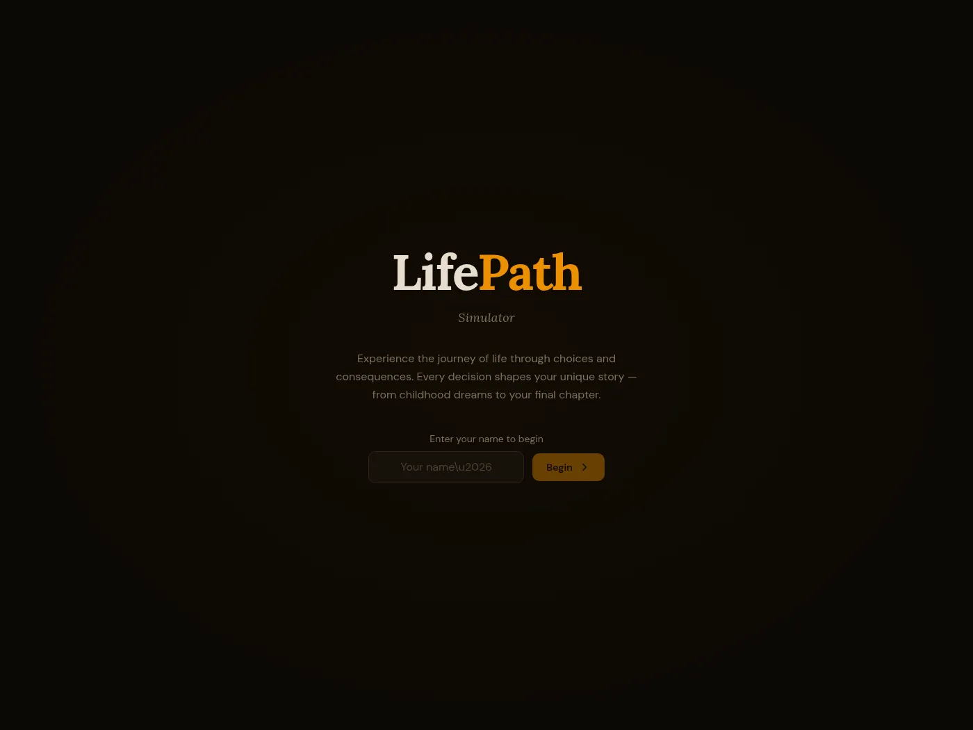 LifePath Simulator