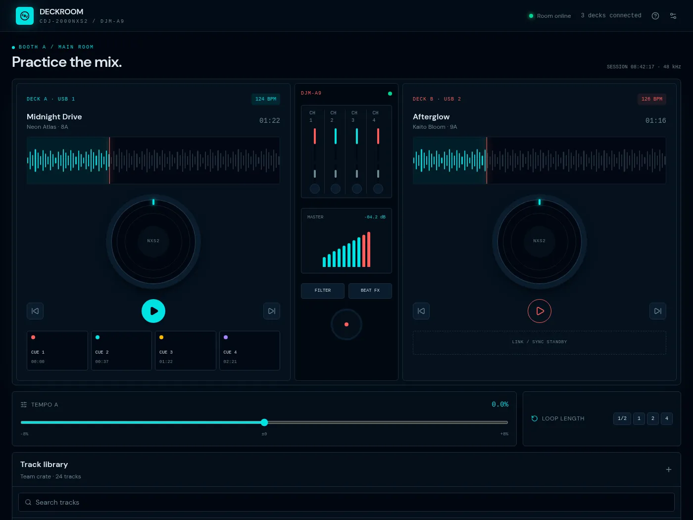 CDJ Deck Simulator