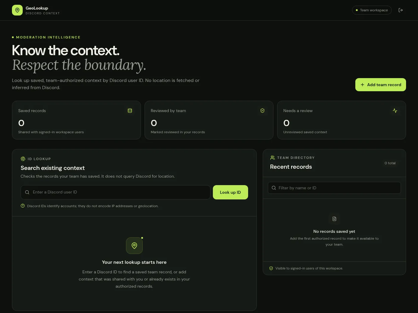 GeoLookup Discord Tool