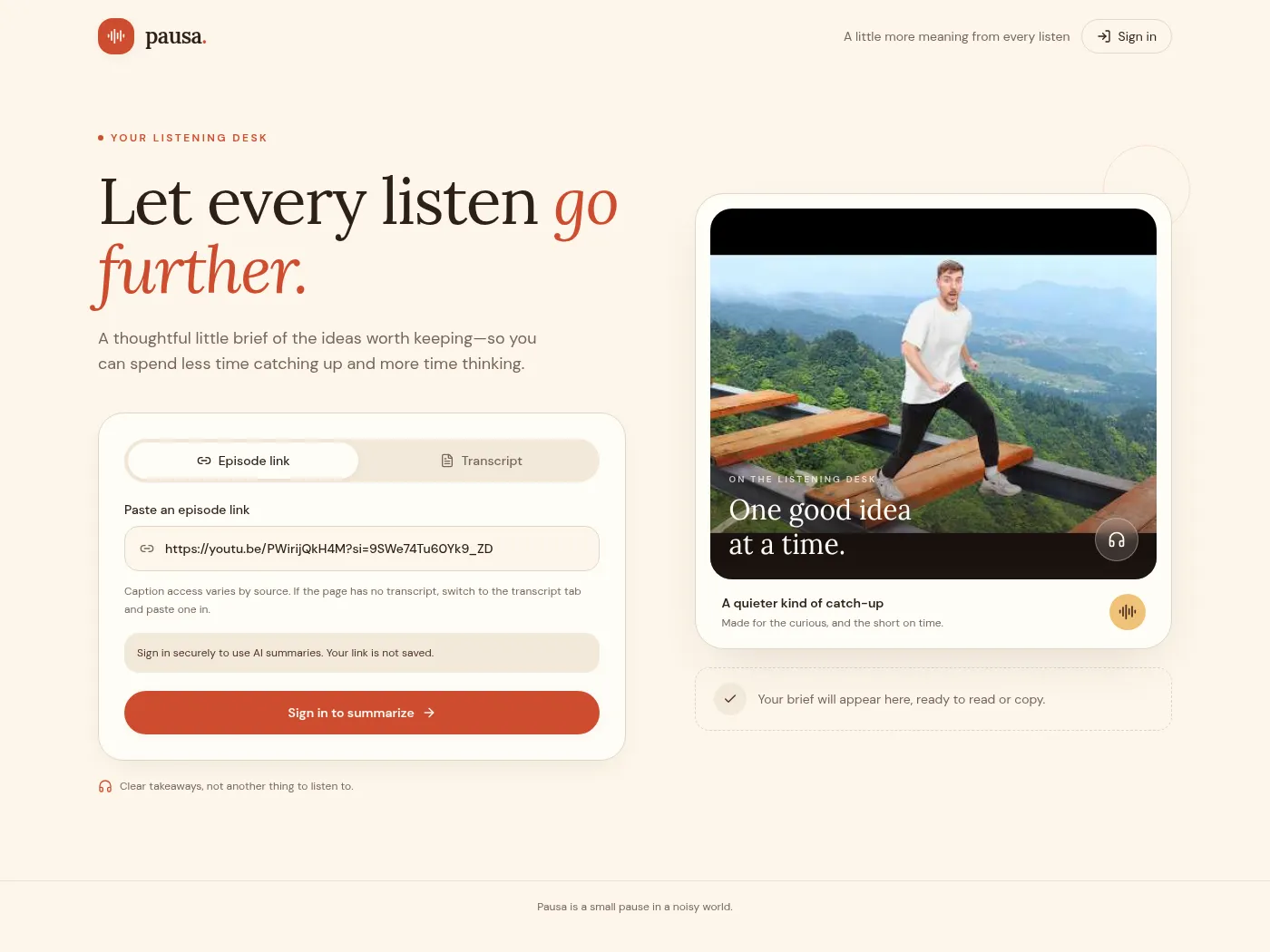Podcast Summarizer Hub