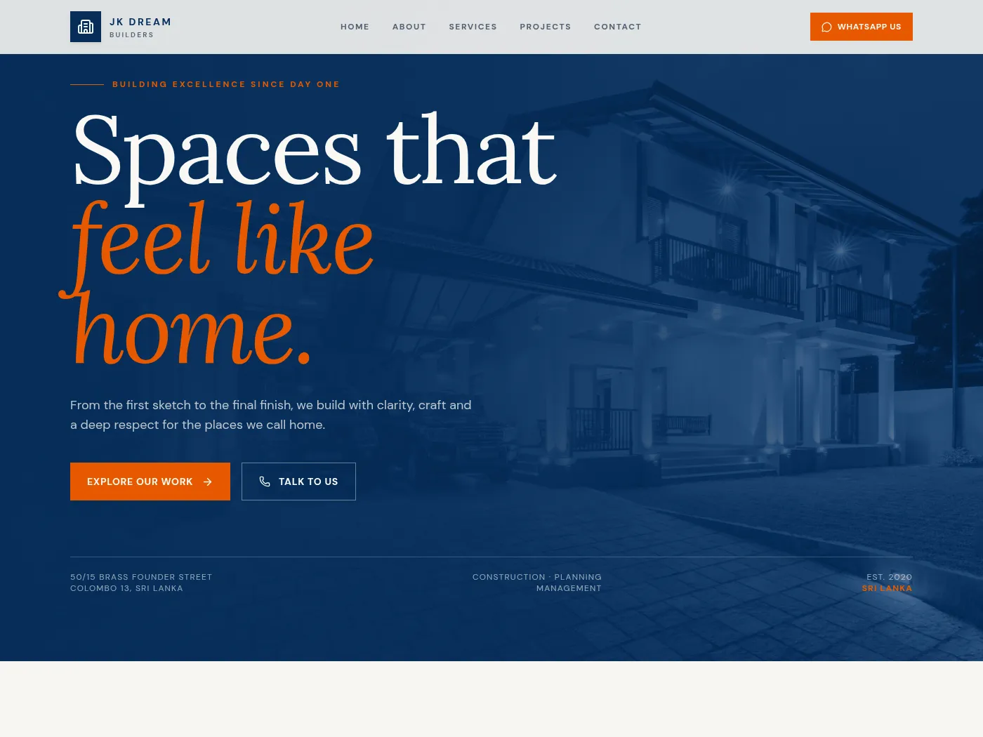 JK Dream Builders Site