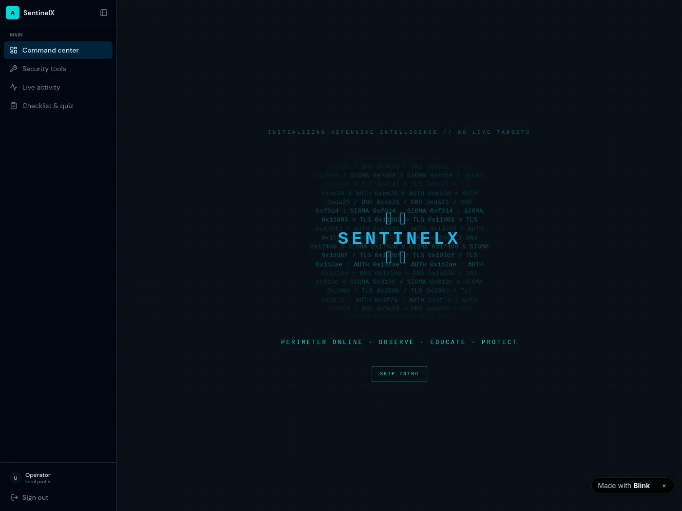SentinelX Cybersecurity Hub