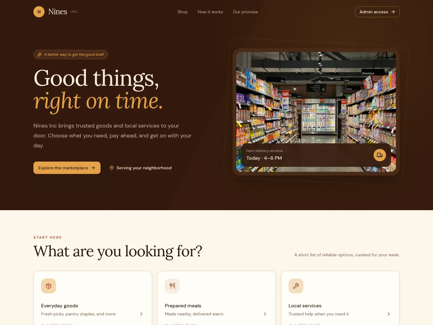 Nines Inc Marketplace