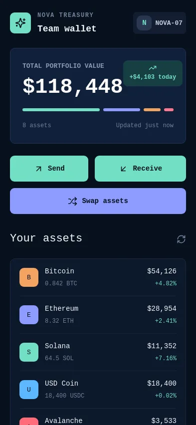 Futurist Wallet Simulator