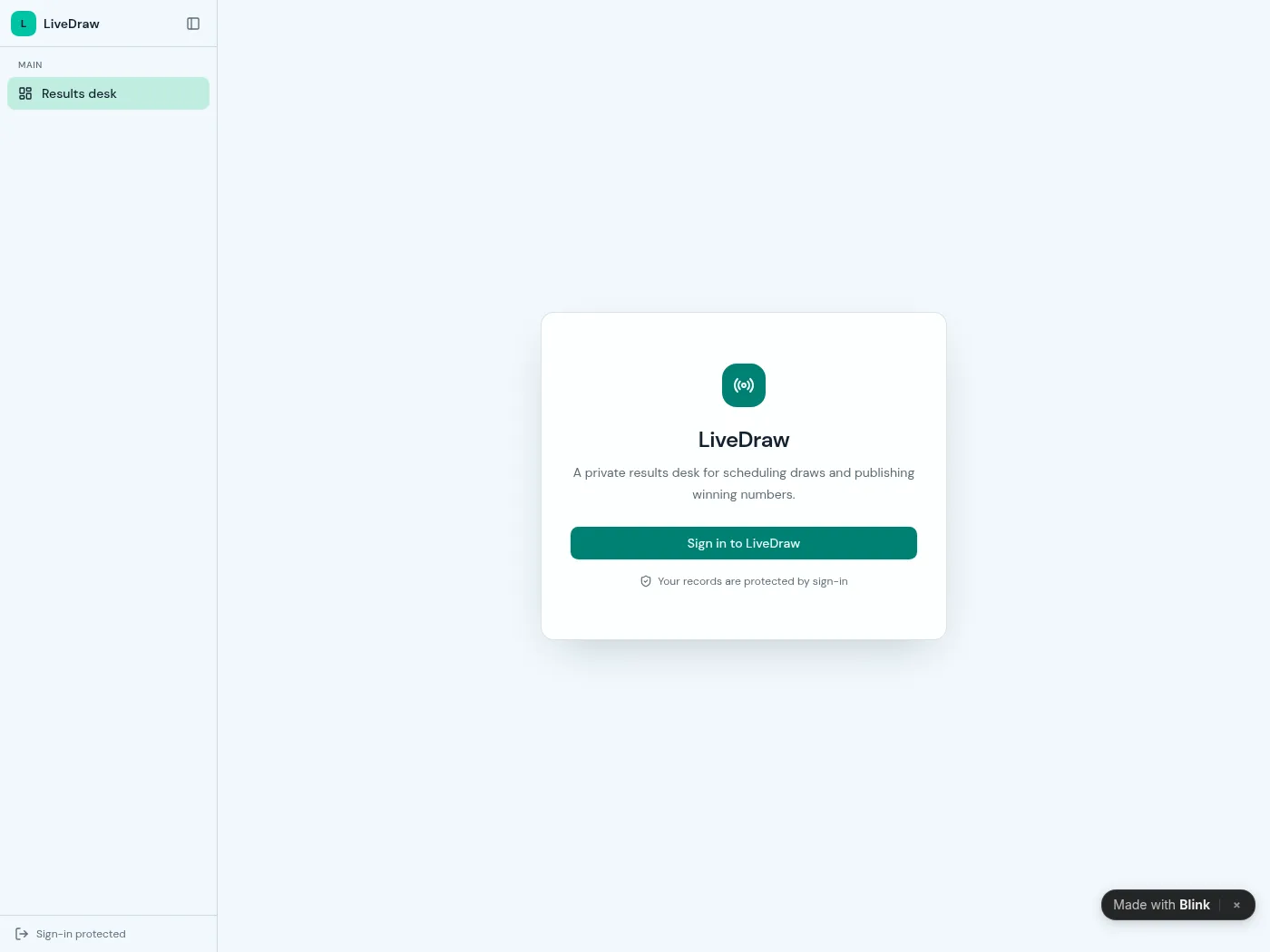 LiveDraw Dashboard