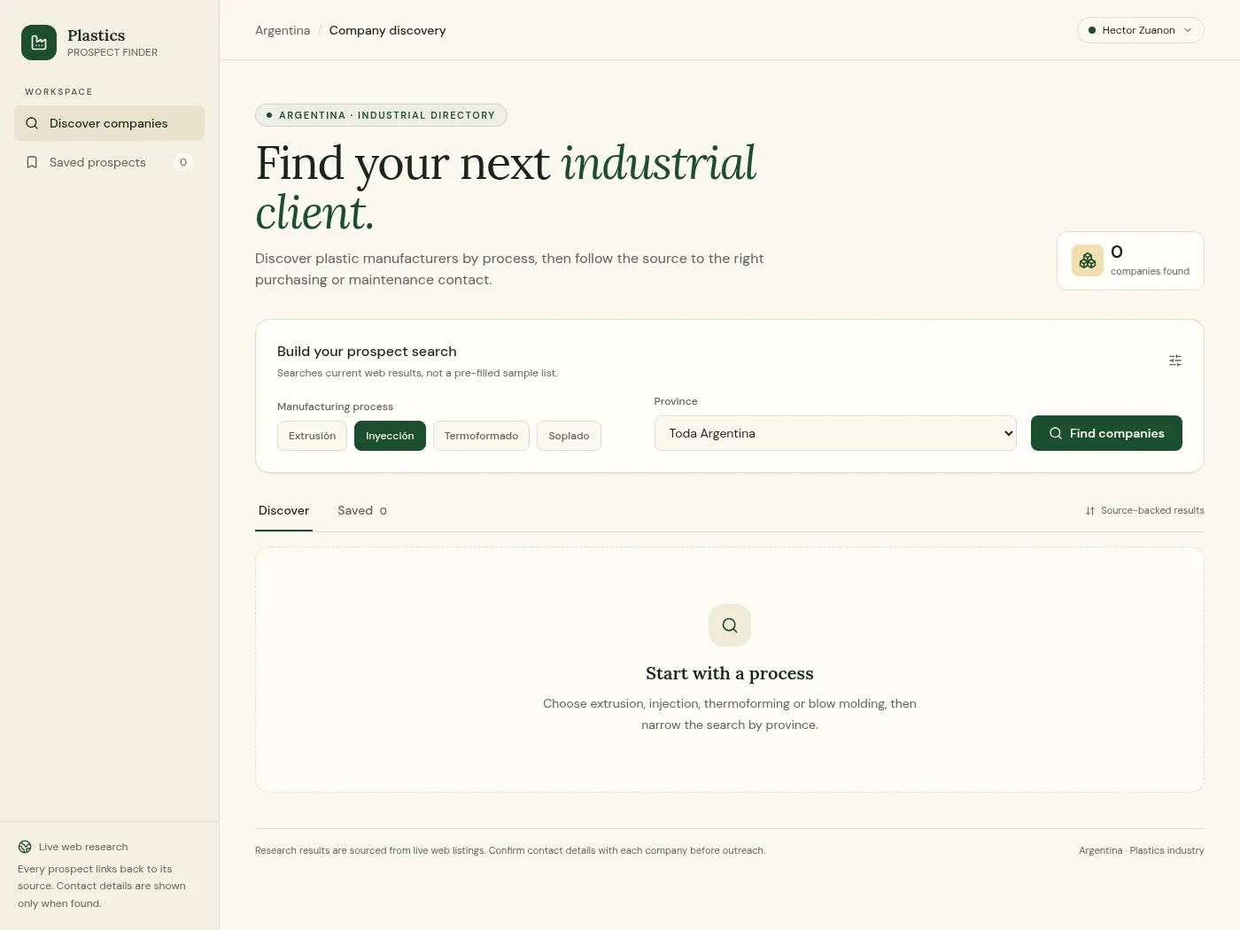 Plastics Client Finder