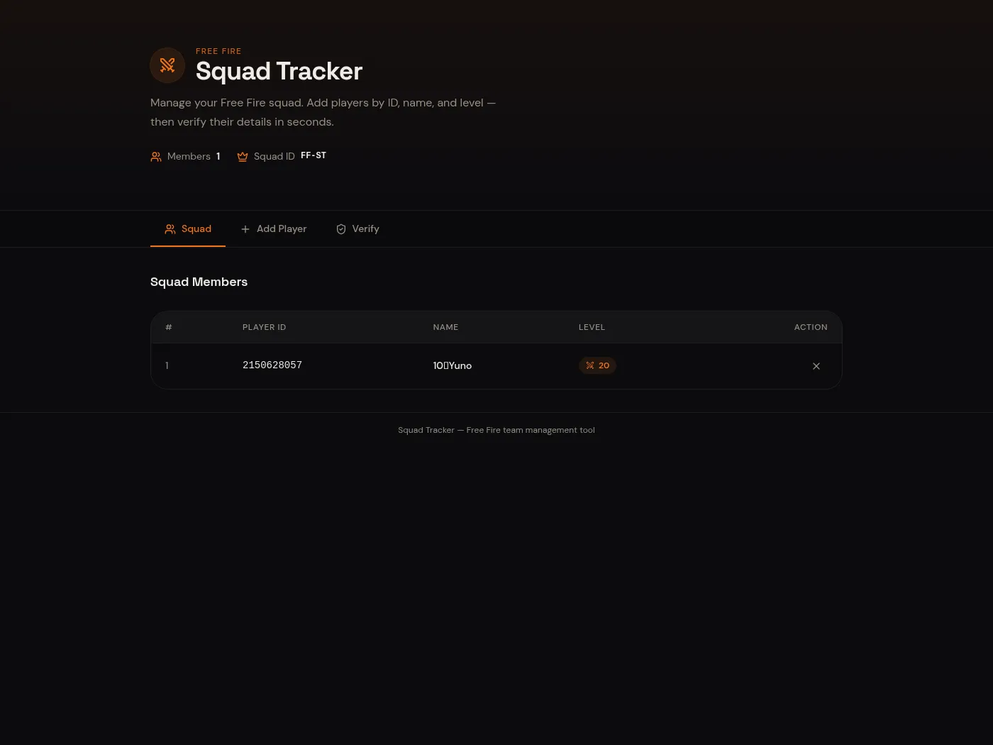 Squad Tracker Free Fire