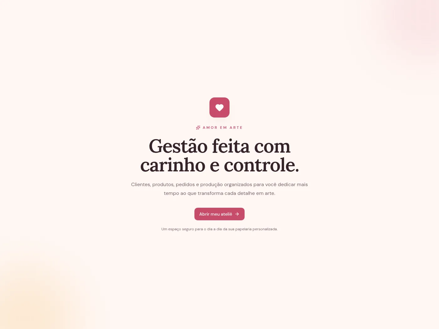 Amor em Arte ERP
