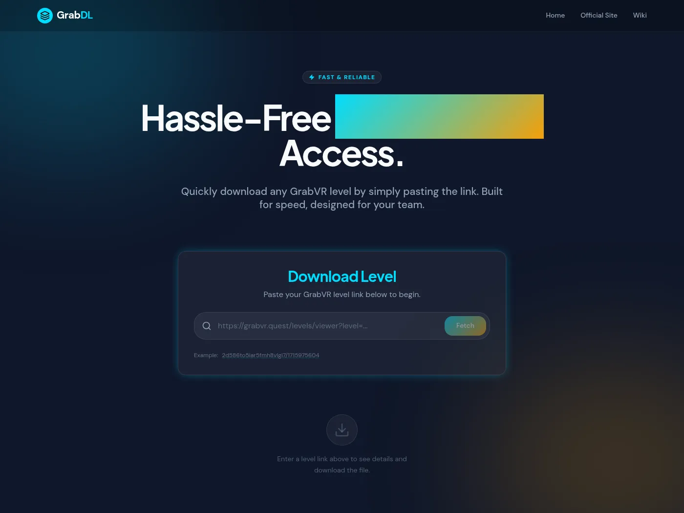 GrabVR Level Downloader