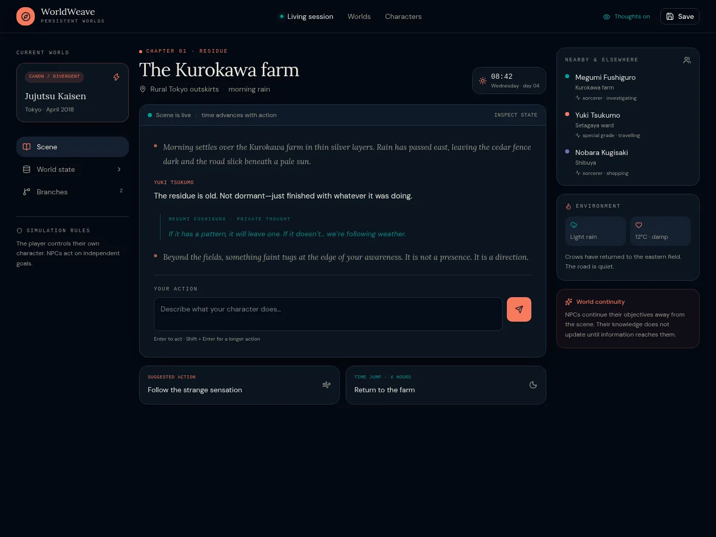WorldWeave AI Roleplay