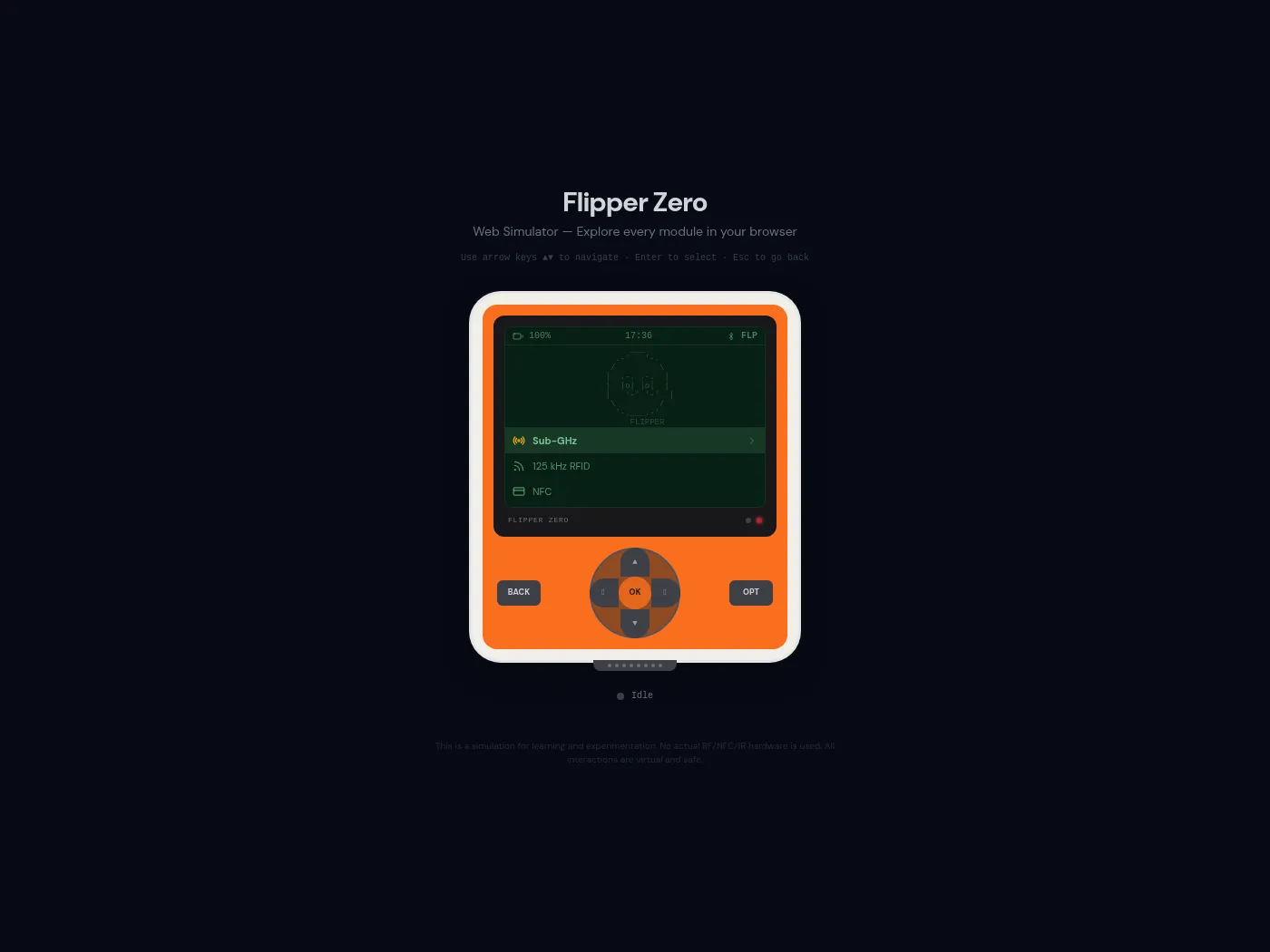 Flipper Zero Web Simulator