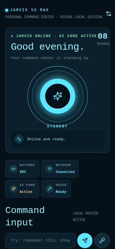 JARVIS V2 MAX AI Assistant