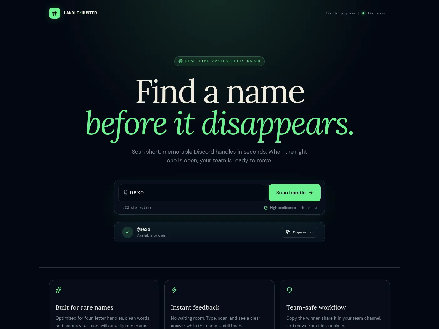 Discord Handle Hunter