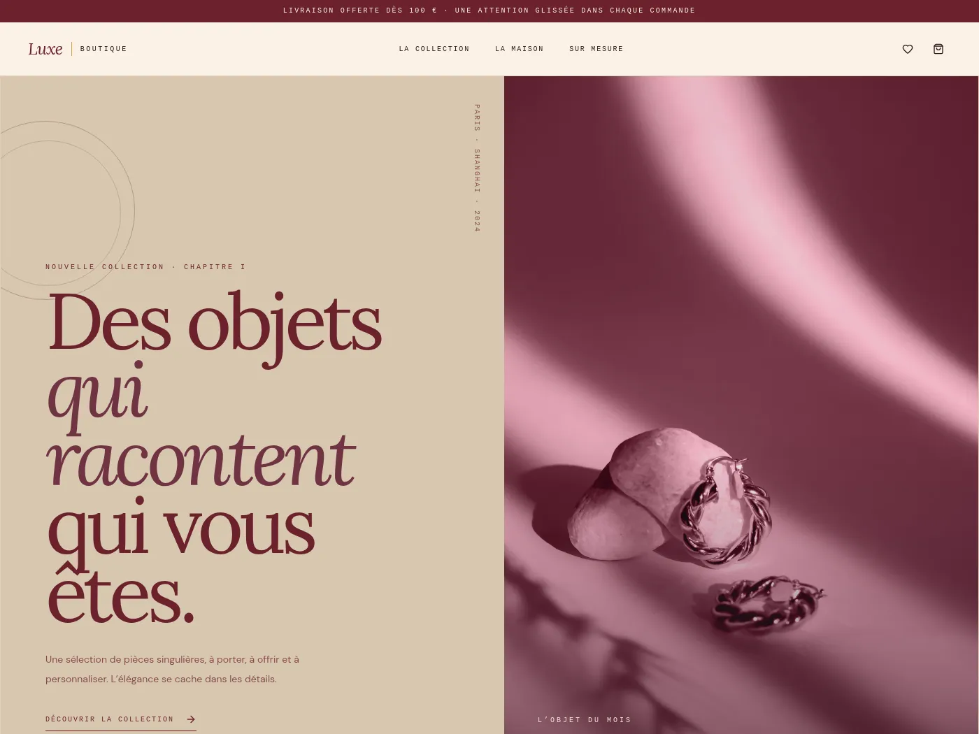 LuxeBoutique Webstore