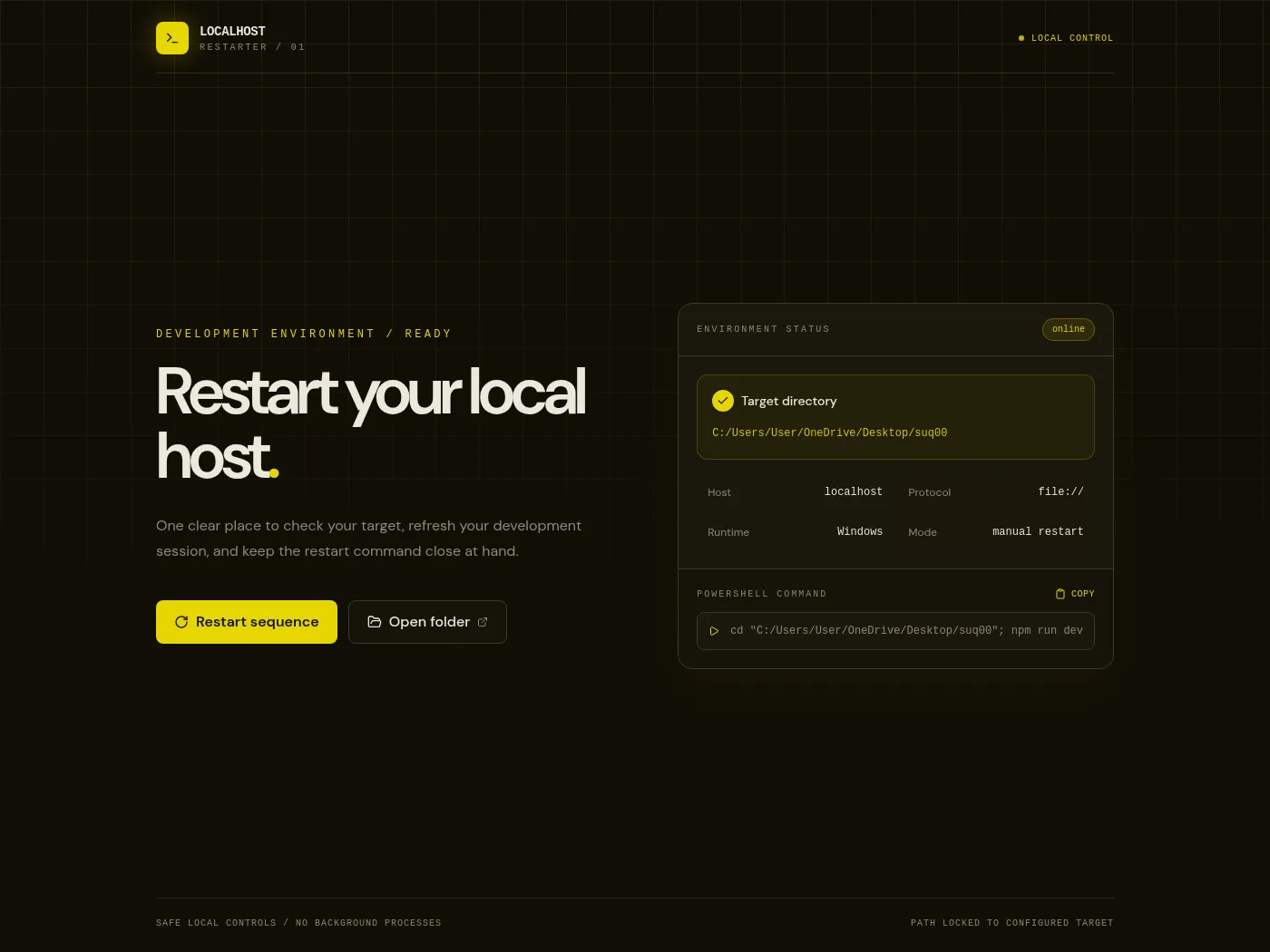 LocalHost Restarter