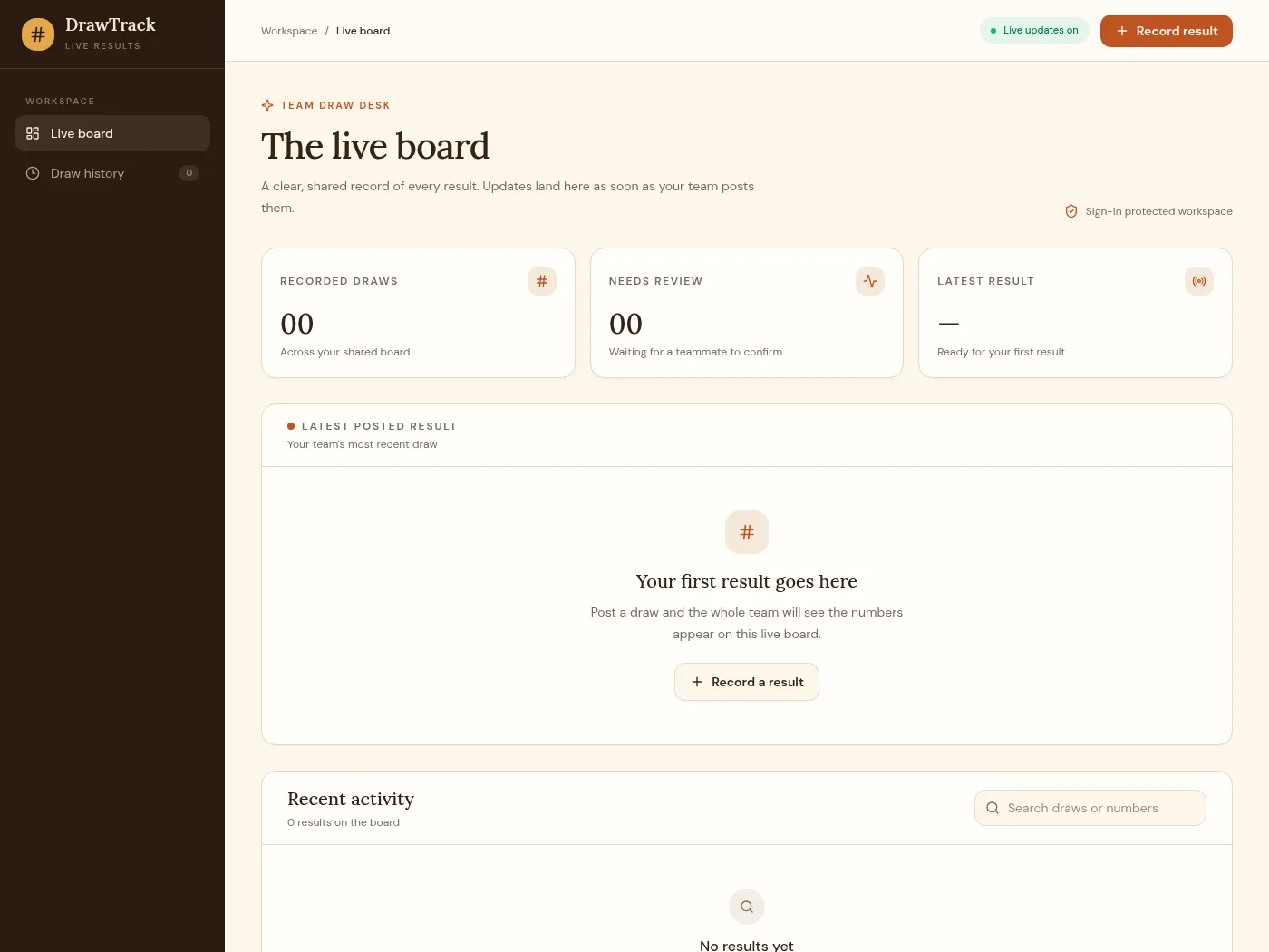 DrawTrack Live Board