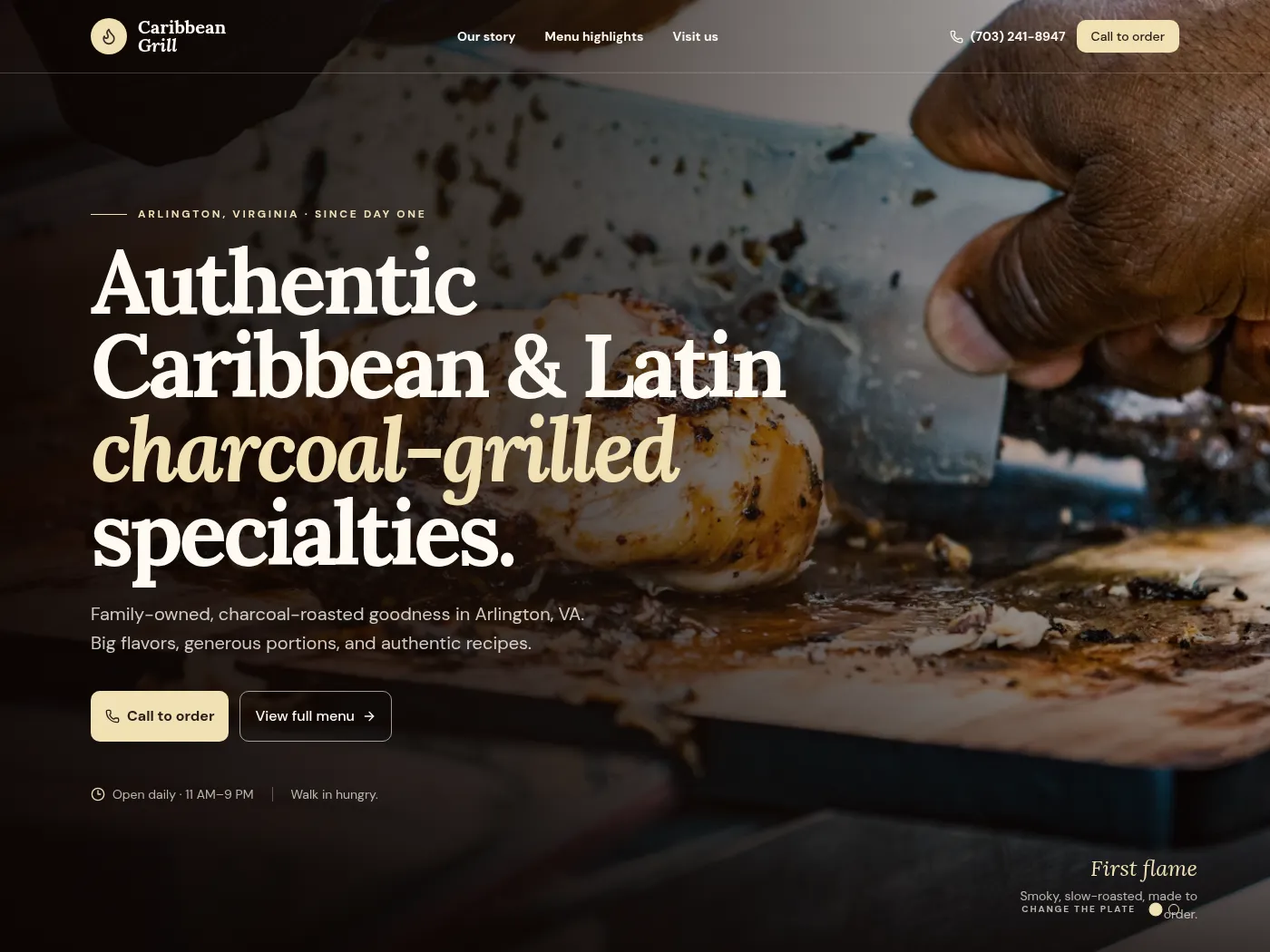 Caribbean Grill One-Pager