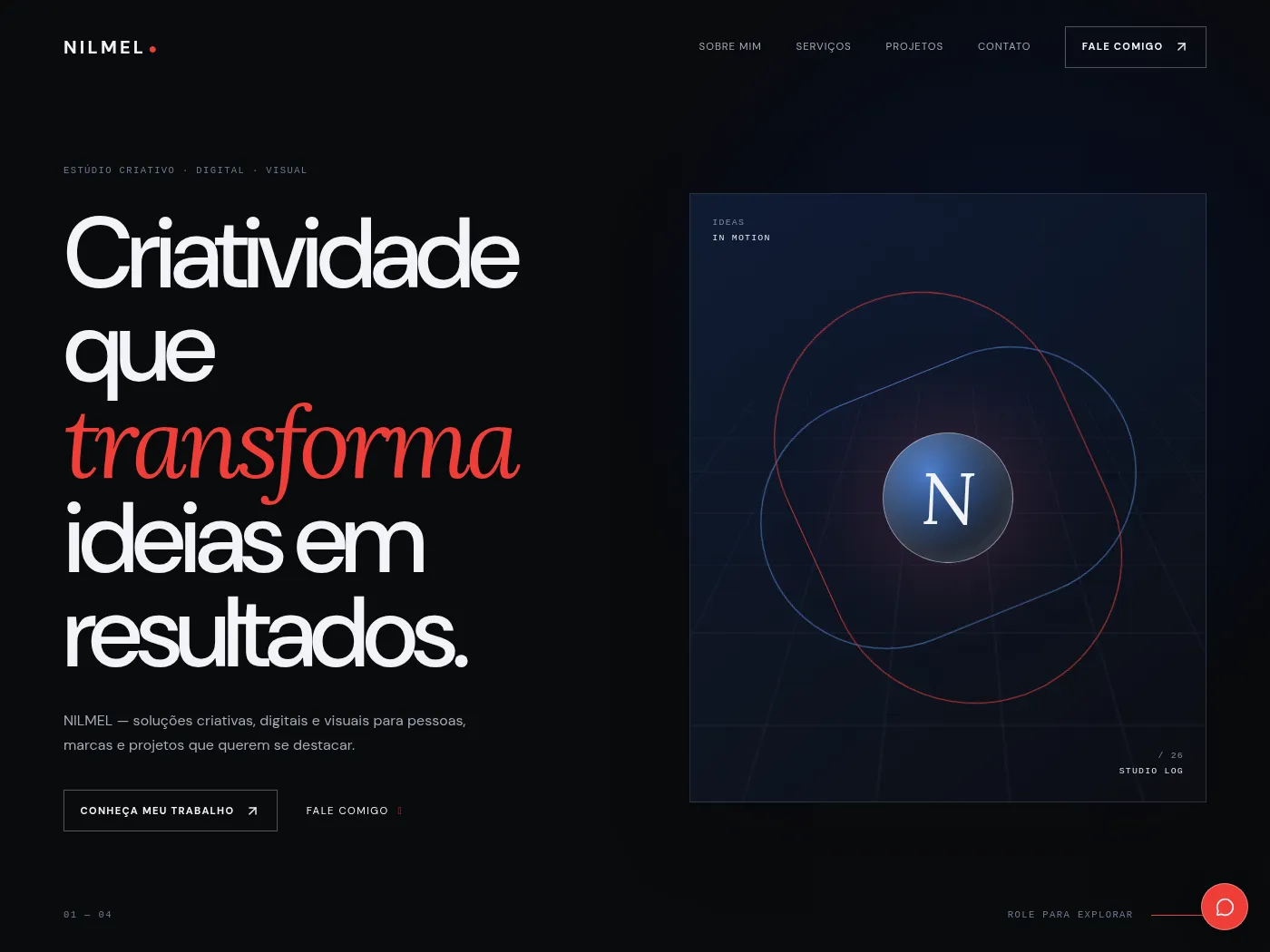 NILMEL Creative Landing Page
