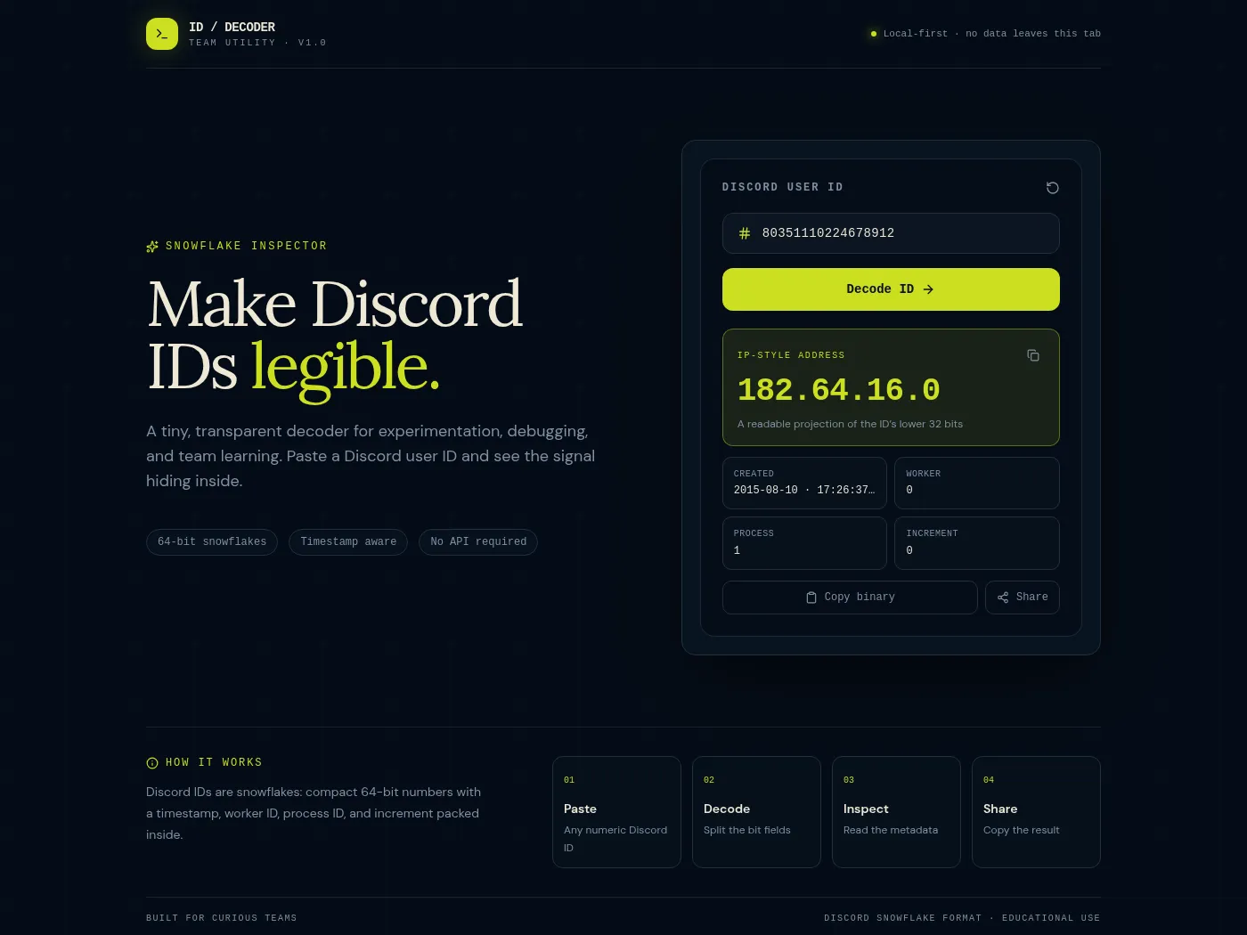 Discord ID Decoder
