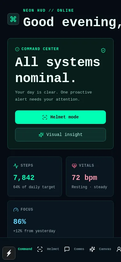 Neon HUD AI Assistant