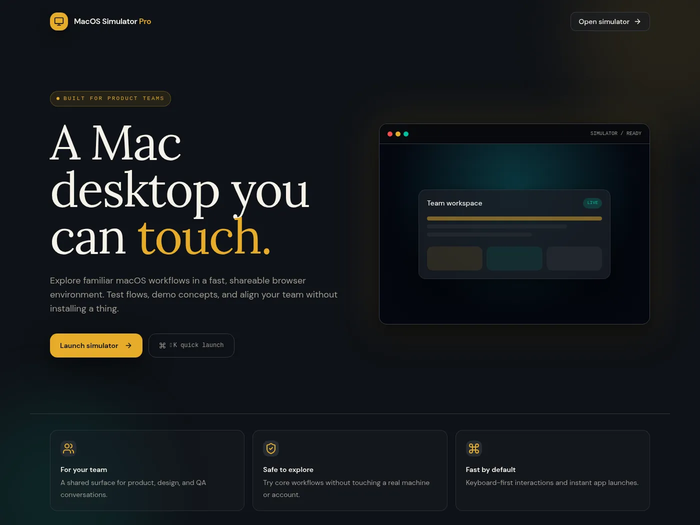 MacOS Simulator Pro