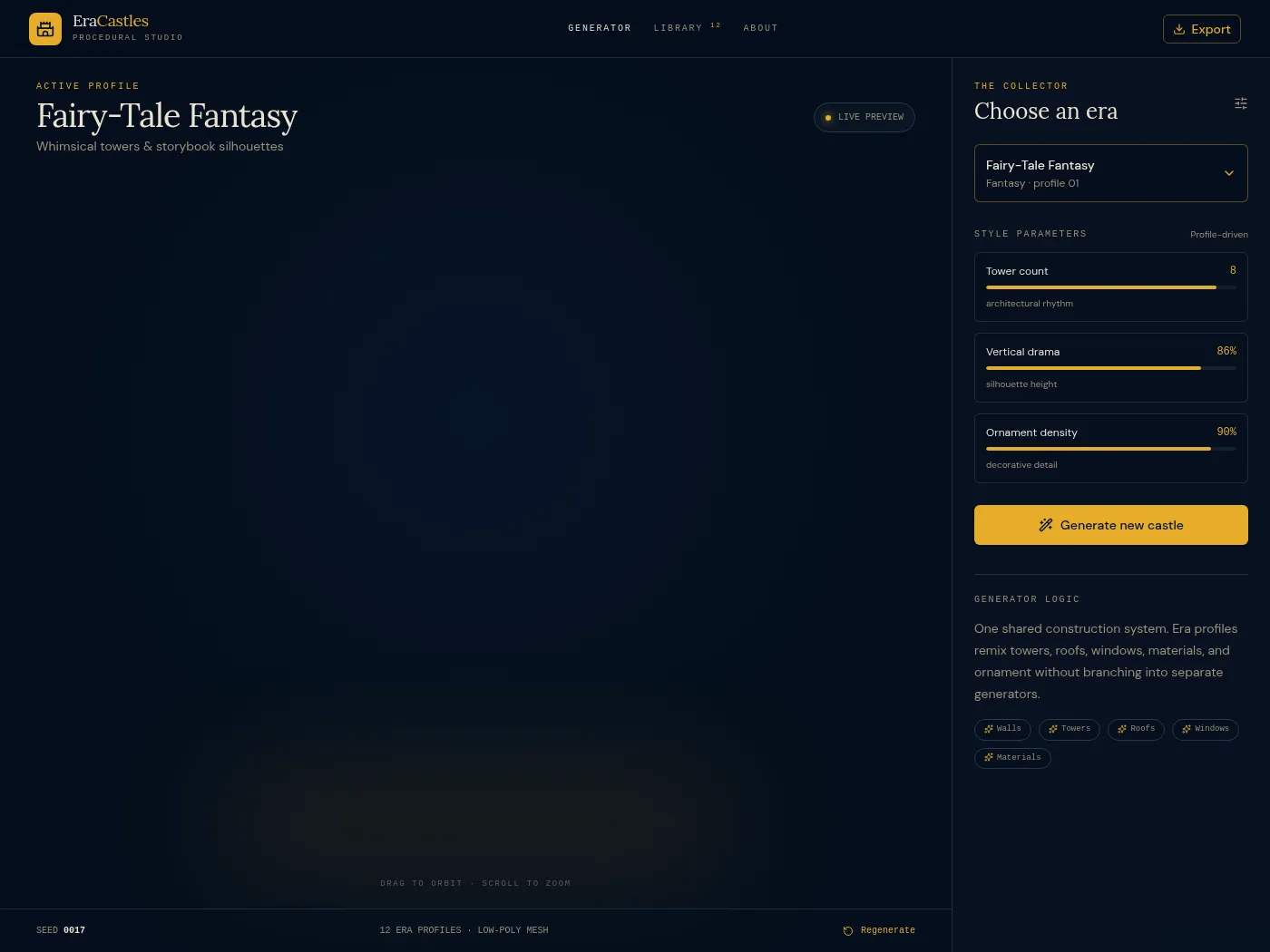 EraCastles 3D Generator
