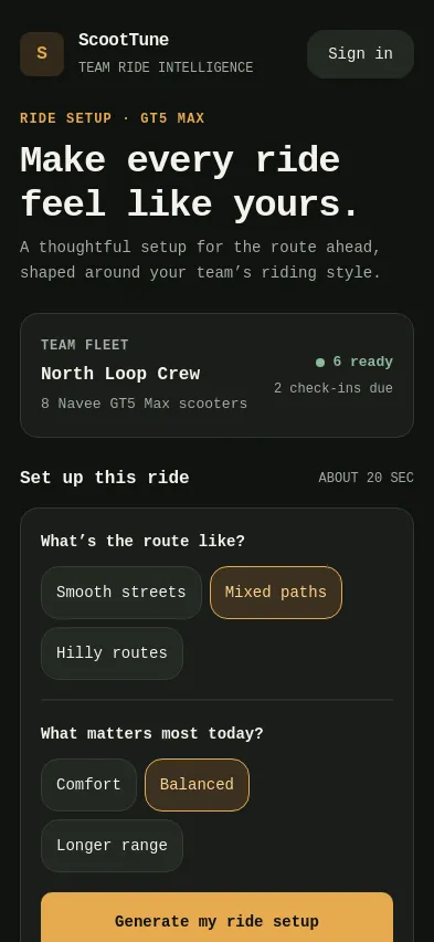 ScootTune AI Mobile