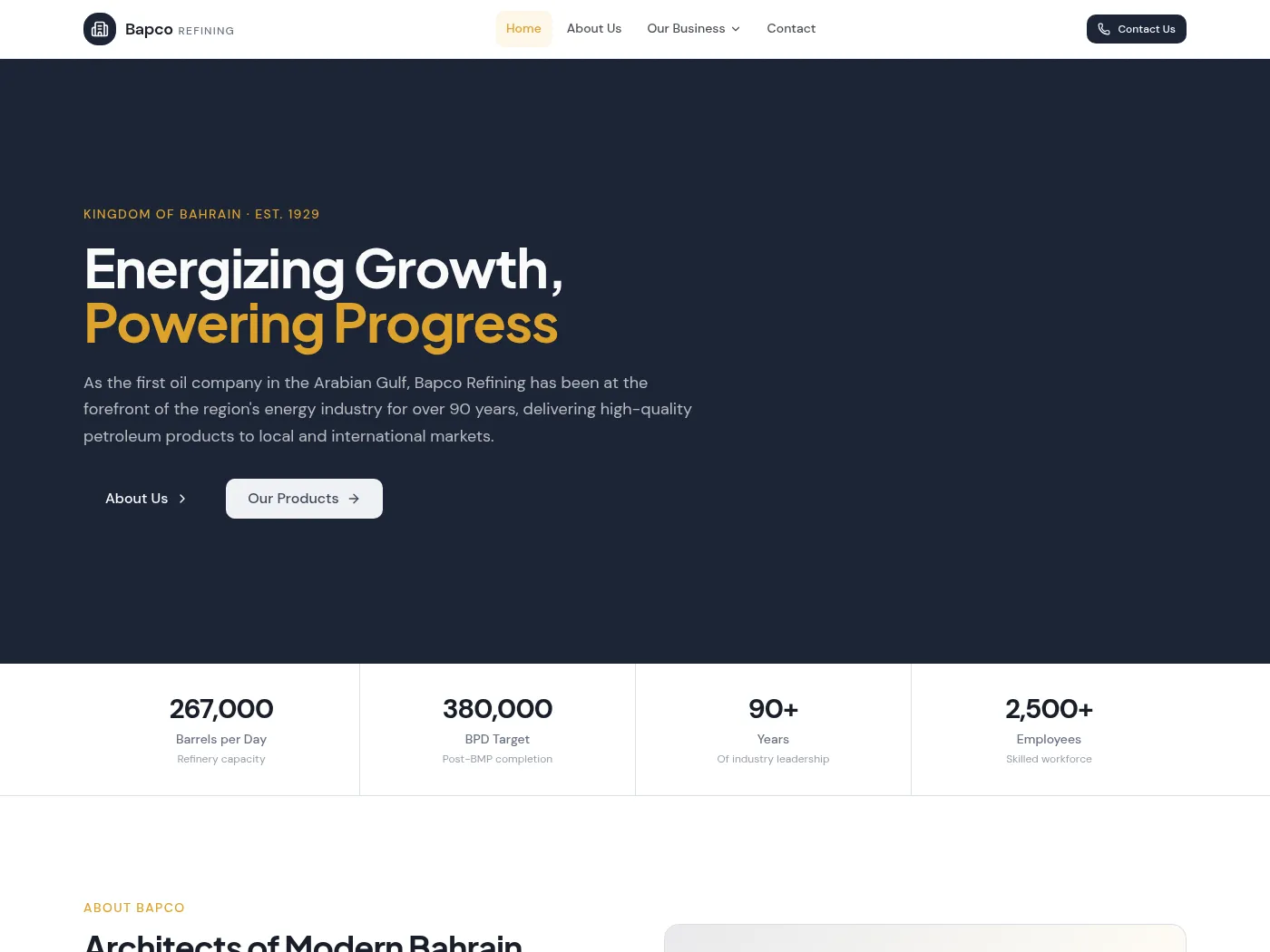 Bapco Website Portal