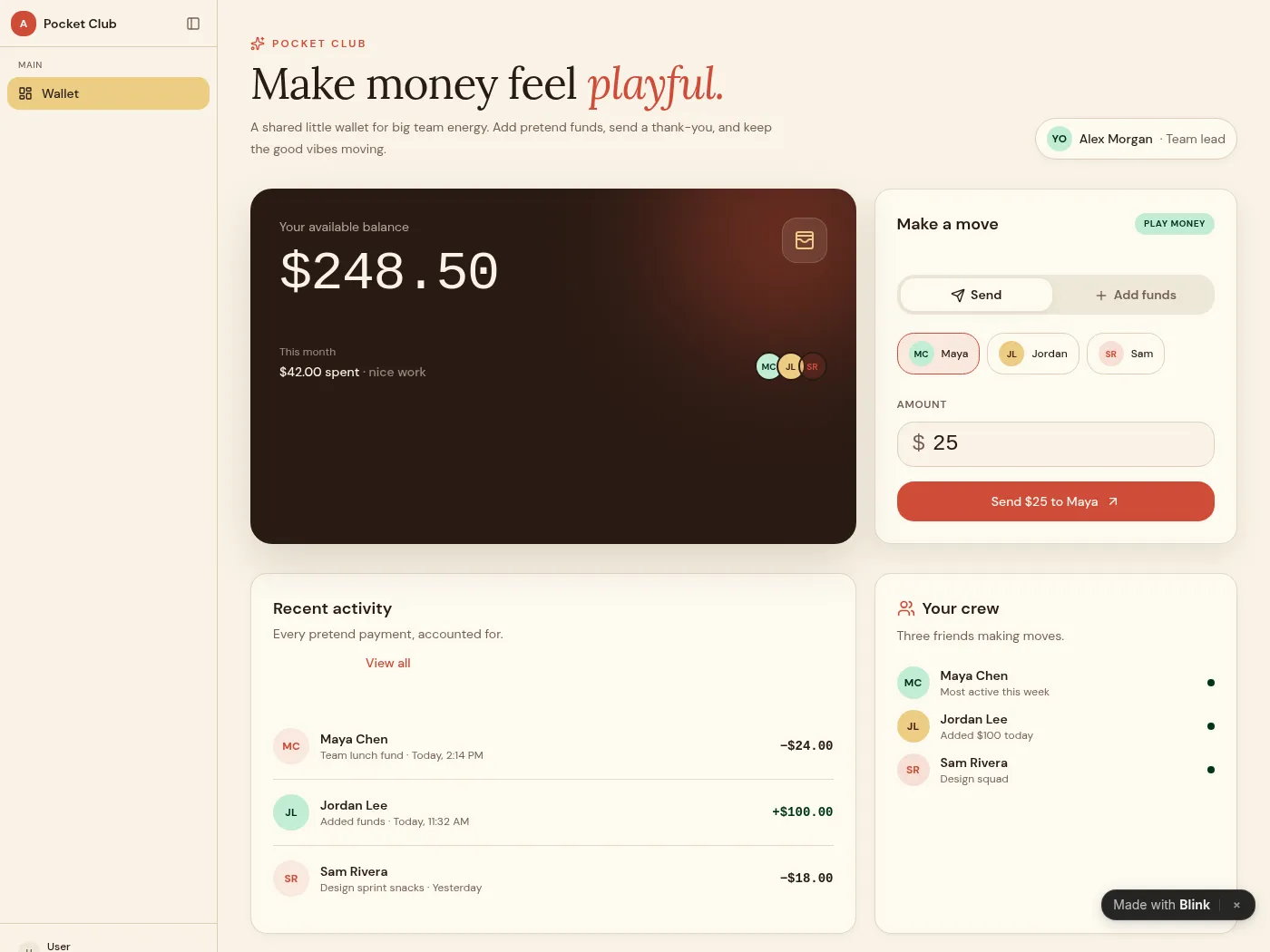 Virtual Wallet Playground