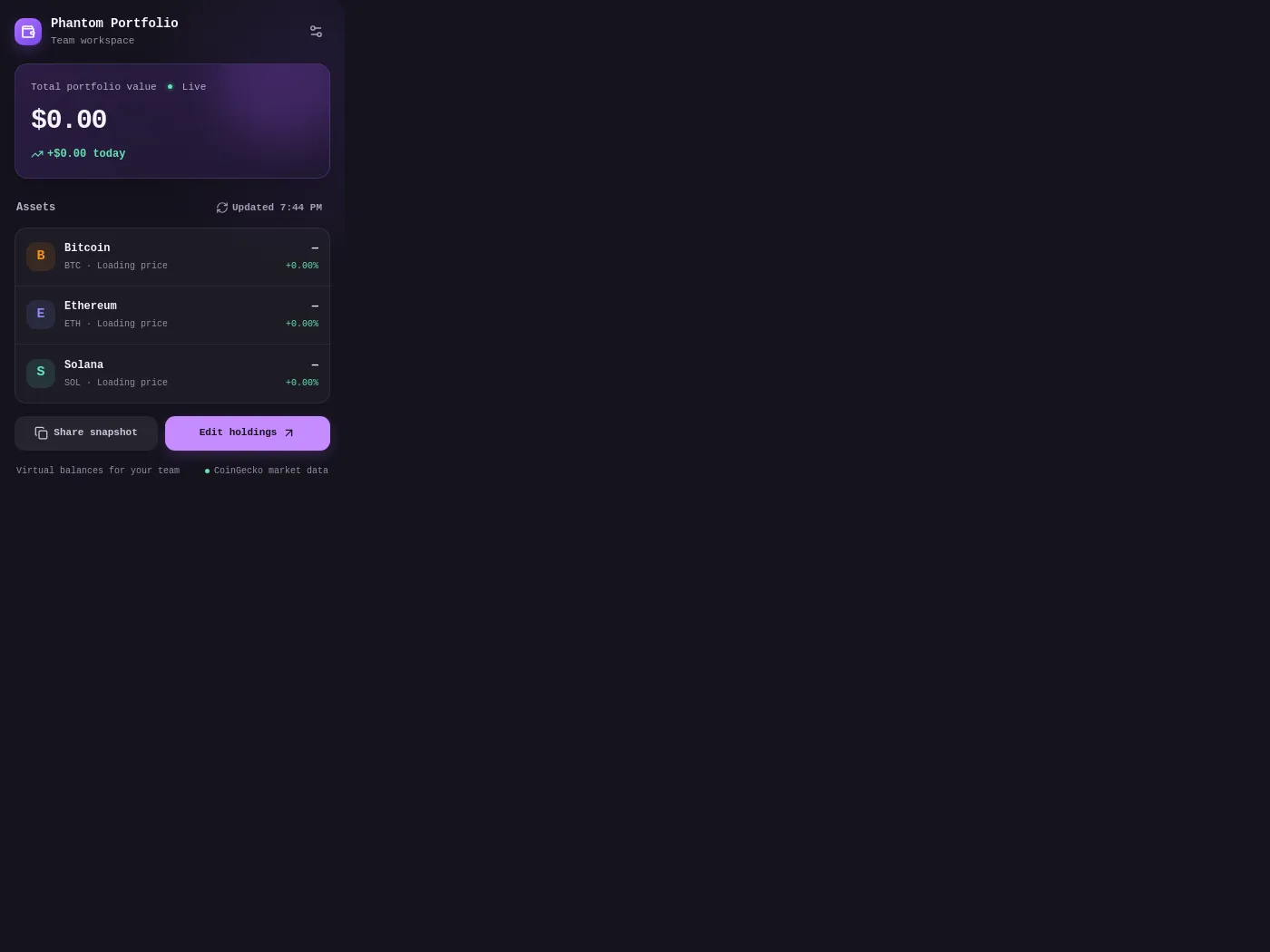 Phantom Portfolio Extension