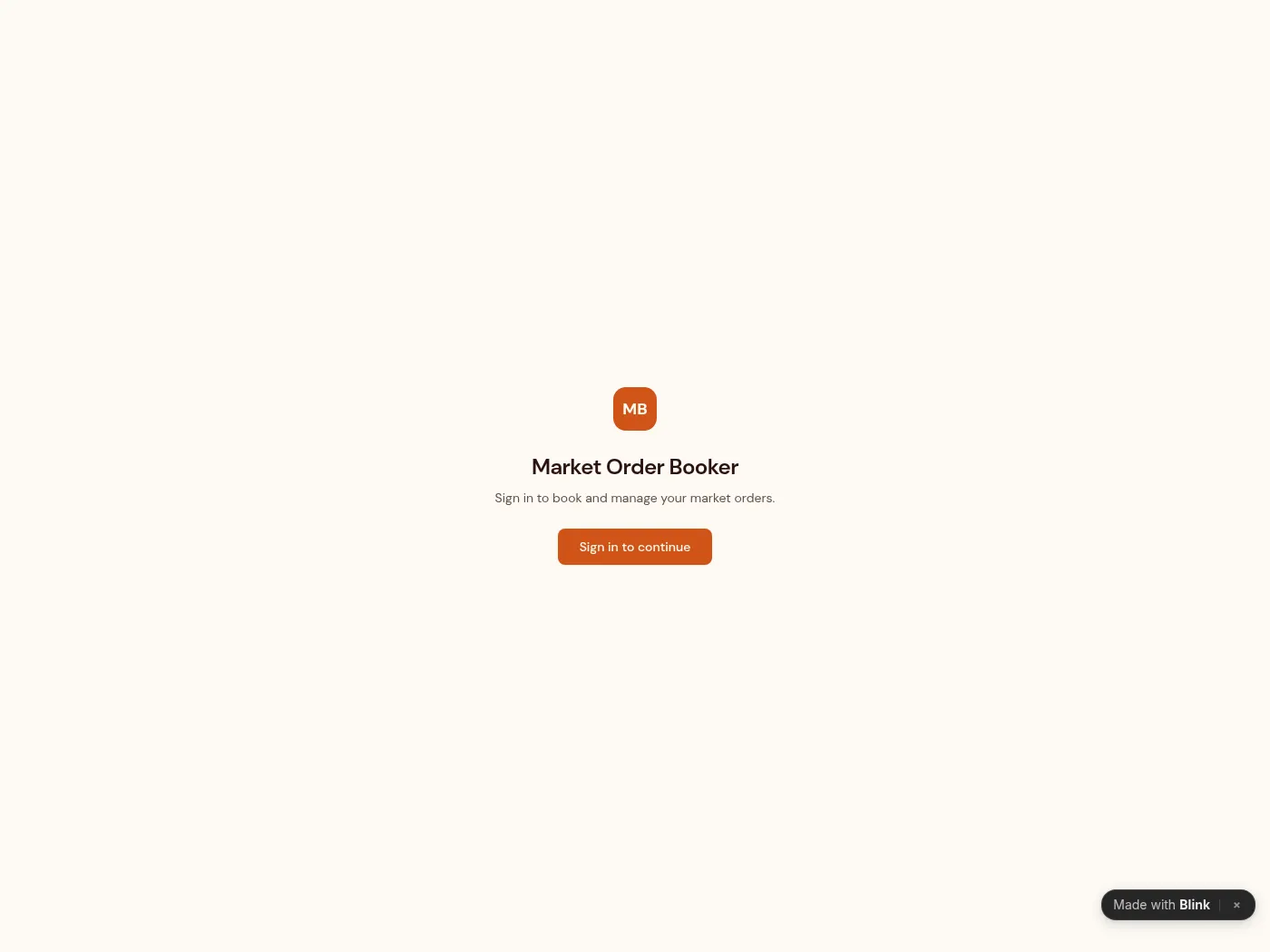Market Order Booker