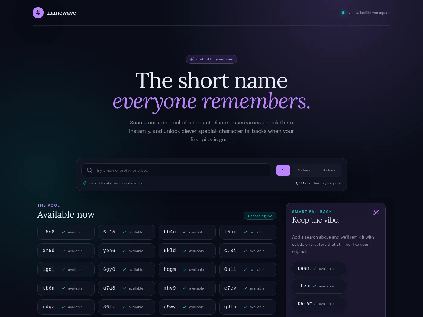 Discord Name Finder