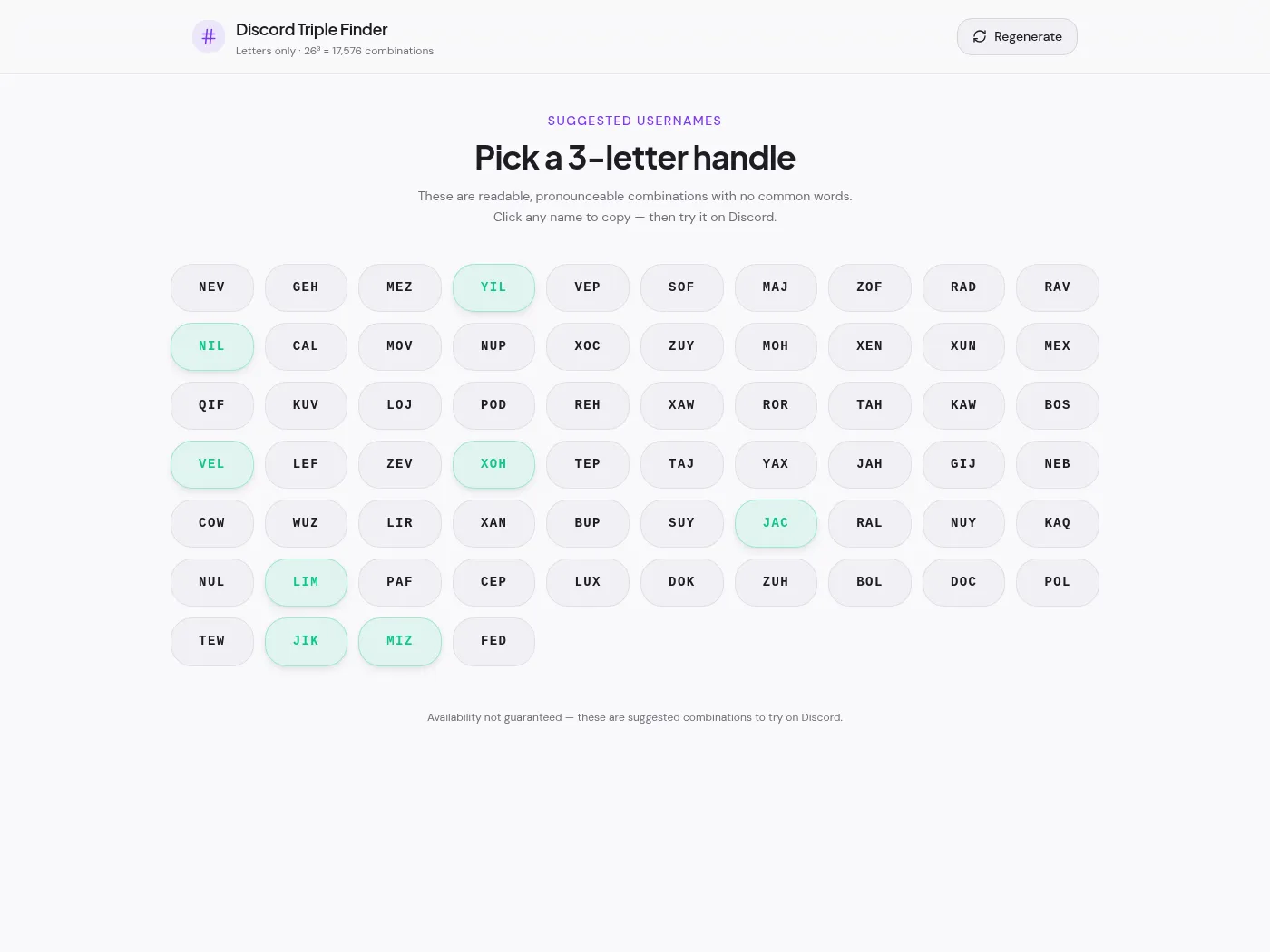 Discord Triple Username Finder