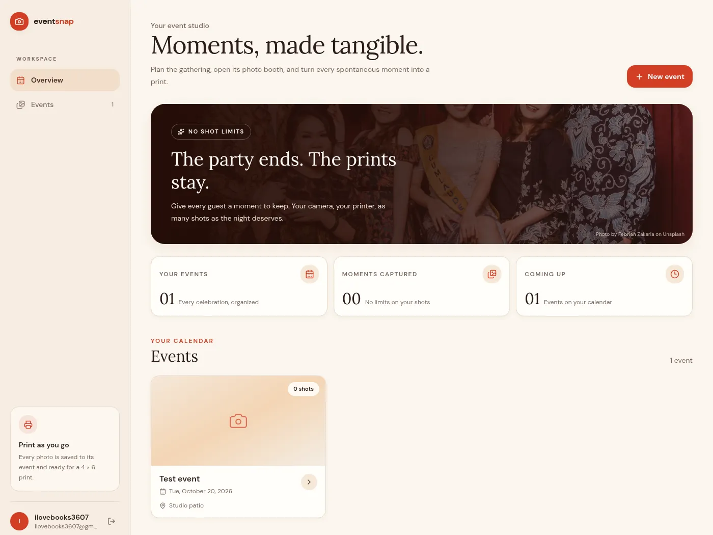 EventSnap Dashboard